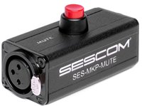 SES-MKP-MUTE Inline Rugged XLR Momentary Push-To-Mute Button